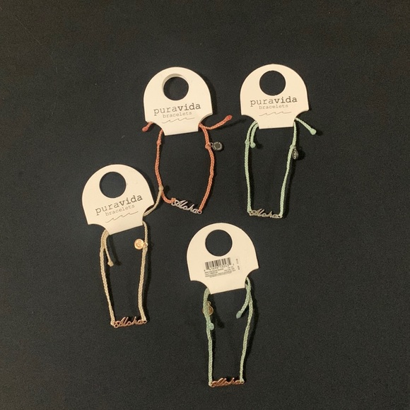 Pura Vida | Jewelry | Brand New Aloha Script Silver And Rose Gold ...